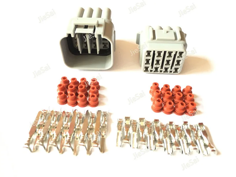 12 Pin Female Male Waterproof Electrical Wire Connector Plug Auto ...