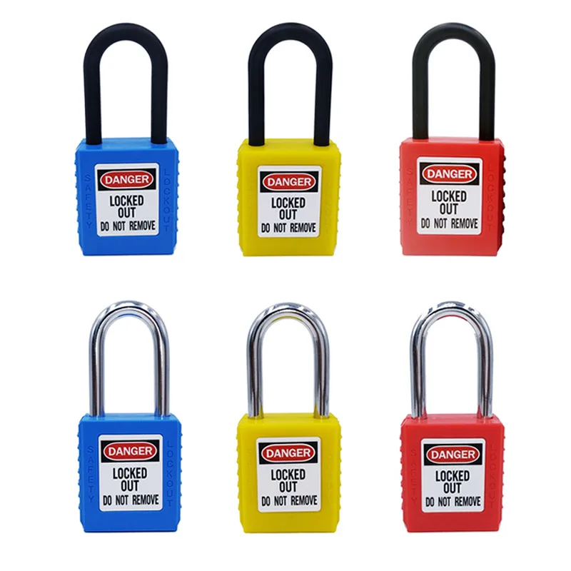 ABS lock security padlock engineering lock plastic shackle steel 38mm ...