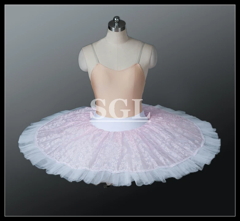 Ballet Dance Practice Half Tutu Skirt With Pants Pink Lace Skirt 9 ...