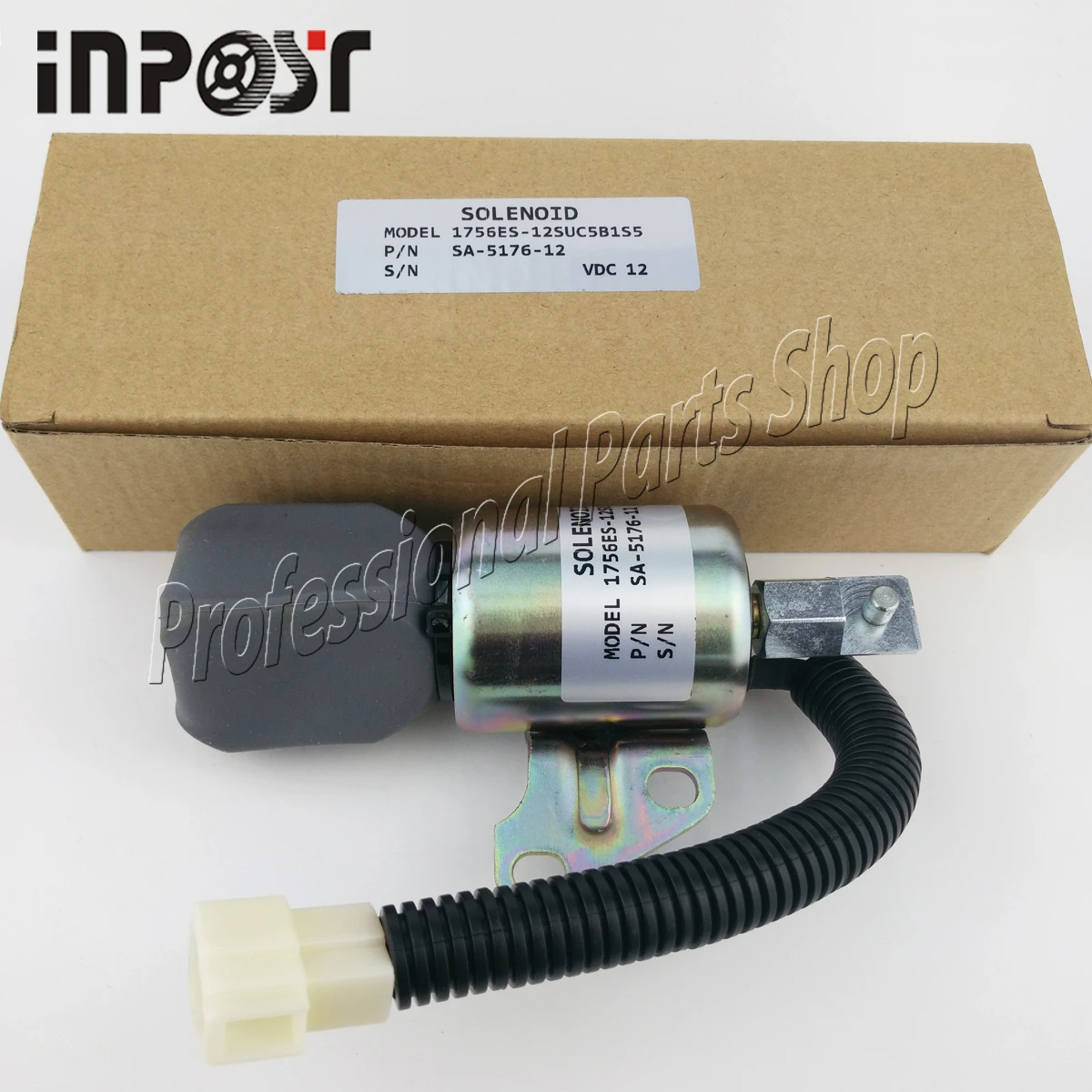 SA 5176 12 12V Fuel ShutOff Solenoid 1756ES 12SUC5B1S5 for Kubota D722 ...
