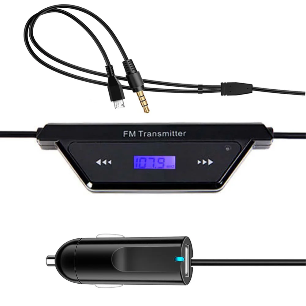Univeral Car mp3 Player with two Car Charger USB 3.5mm jack FM ...