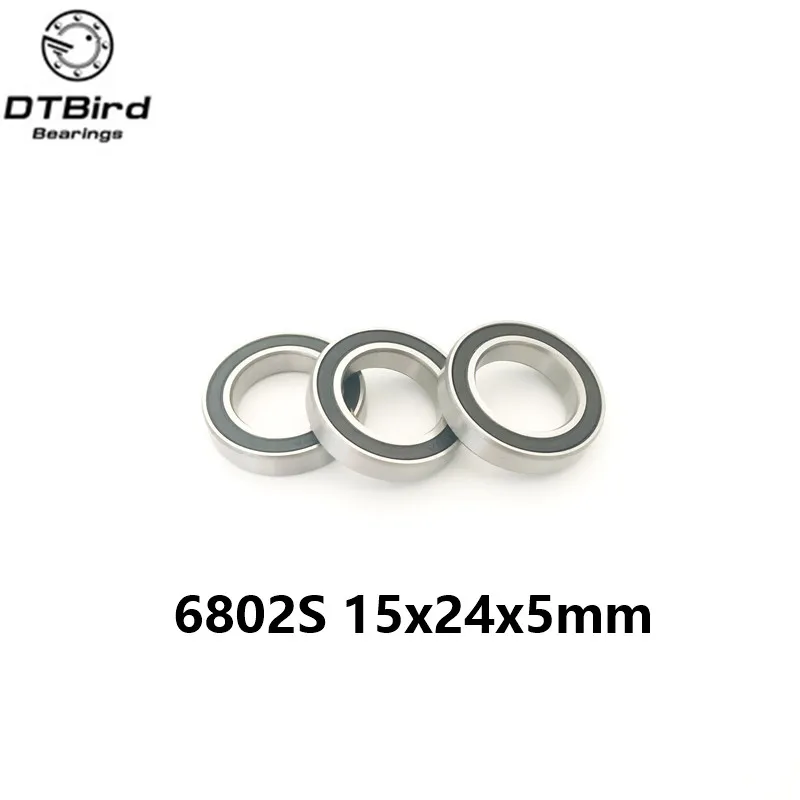 무료 배송 6802 2RS 6802 61802 2RS 하이브리드 세라믹 깊은 홈 볼 베어링 15x24x5mm|bearing ...
