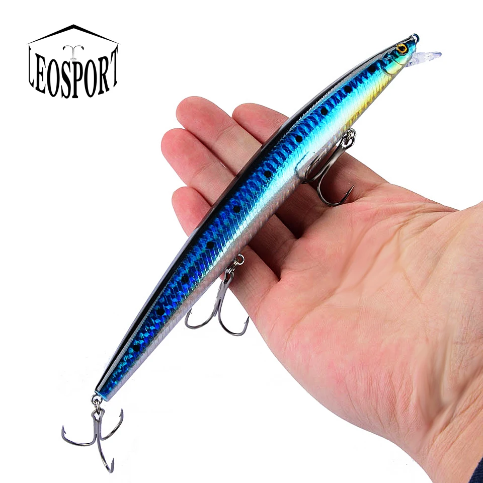 Best selling 1pcs 18cm 24g big long fish Minnow sea fishing lure bait ...
