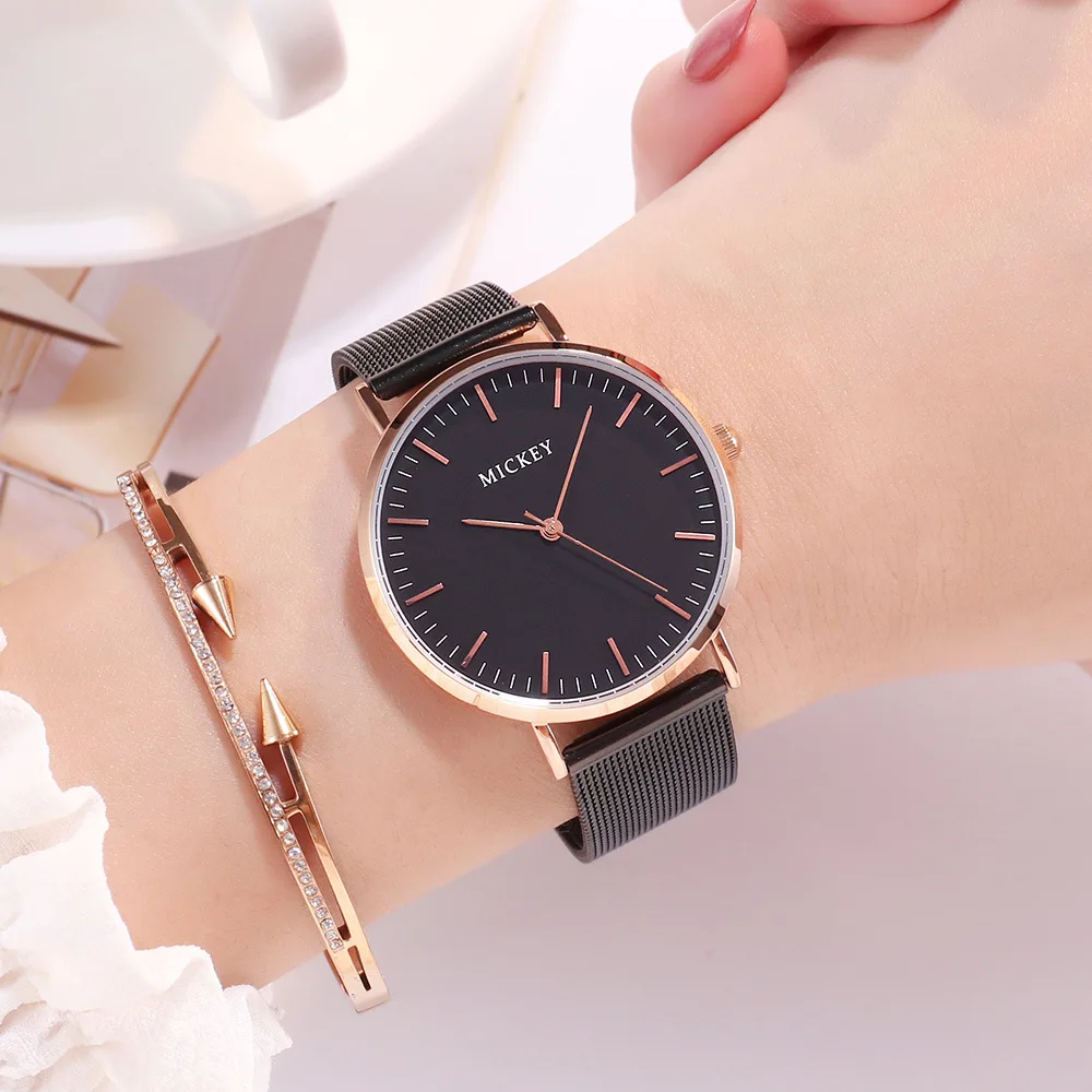 Disney Classic Quartz Wristwatches Ladies Stainless Steel Metal Feel ...