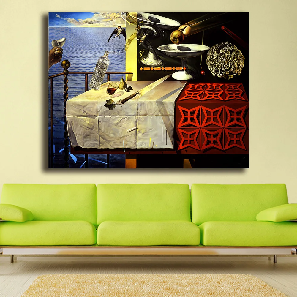 Living Still Life by Salvador Dali Oil Painting Printed on Canvas ...