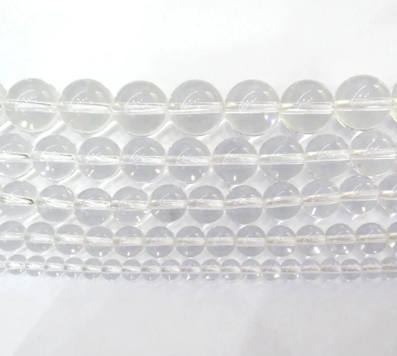 Natural-Stone-White-Crystals-Clear-Quartz-Loose-Beads-15-Strand-4-6-8 ...