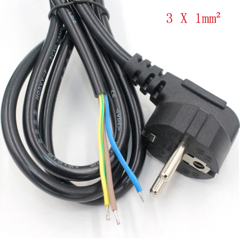 Cable de alimentación europeo de 1 piezas, Cable de plomo europeo de 1 ...