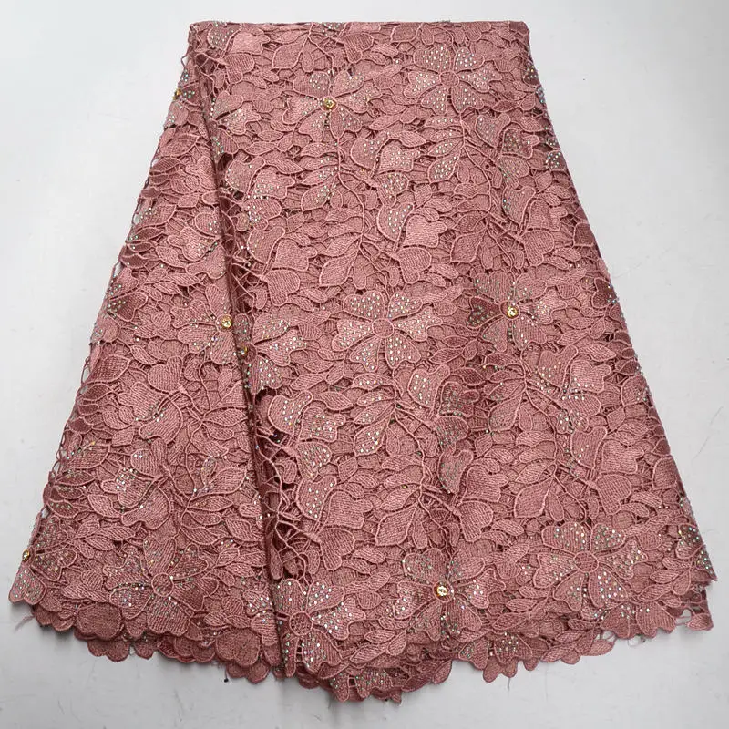 Latest African Laces Fabrics Embroidered Guipure Lace Fabric With ...