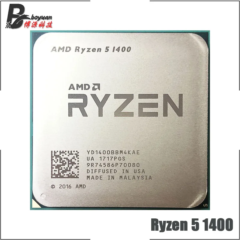 Procesador de CPU AMD Ryzen 5 1400 R5 1400 3,2 GHz Quad Core, conector ...