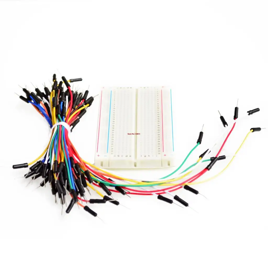 【SIMPLE ROBOT】Mini Solderless Breadboard 83x55mm + Jump Wires 65pcs ...