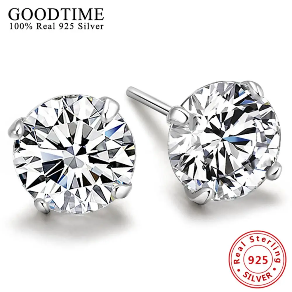 Trendy 100% Real Genuine 925 Sterling Silver Stud Earring Colorful ...