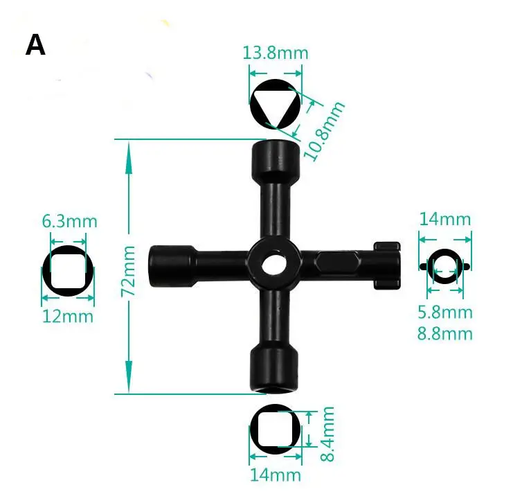 Multi functional electric control cabinet triangle key wrench elevator ...