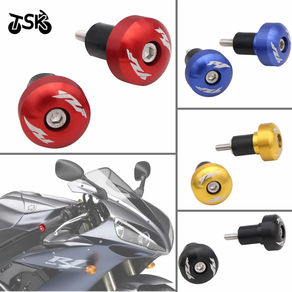 Handlebar-Hand-Grip-Bar-Ends-Cap-Slider-For-YAMAHA-YZF-R1-YZF-R1 ...
