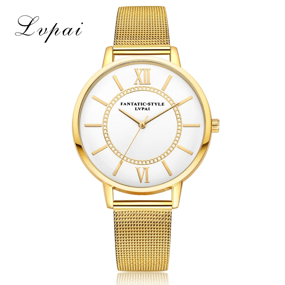 Fashion Gold Luxury Casual Geneva Mesh Alloy Strap Women Fashion ...