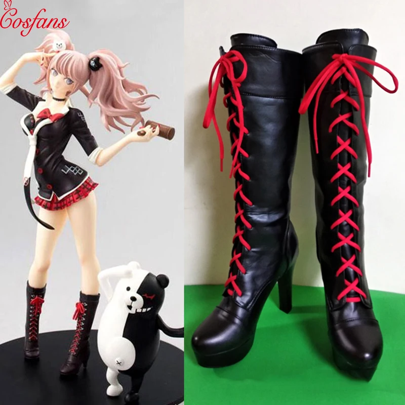 Botas de Cosplay de Anime Danganronpa 2, zapatos de tacón alto con ...