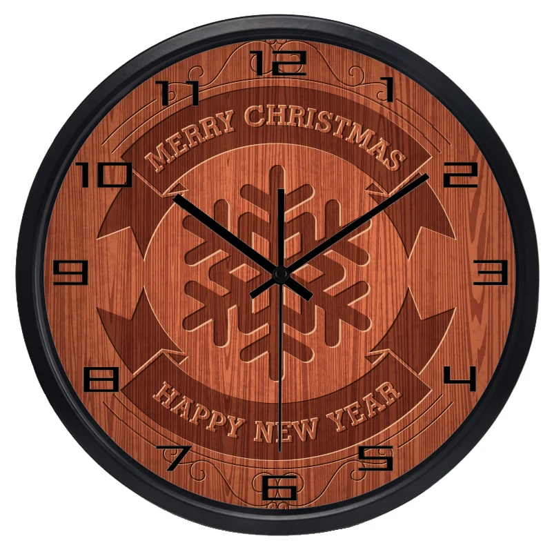 Popular Style Sweep Oversize Bed Room Wall Clock Quiet Wall Clock Wood ...