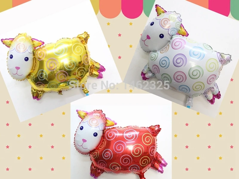 New 10pcs cute size sheep foil balloons cartoon birthday decoration ...