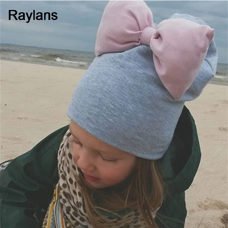 Raylans Girls Cute Warm Winter Autumn Hats Cute Bow Children Kid Caps ...
