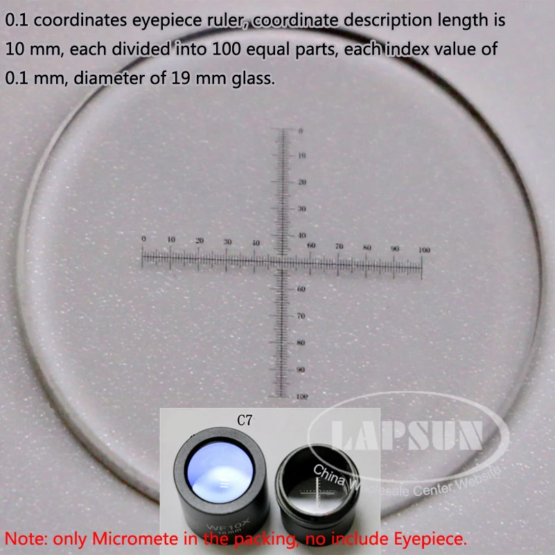 DIA-19mm-Eyepiece-Micrometer-and-Stage-Objective-Calibration-Slide-for ...