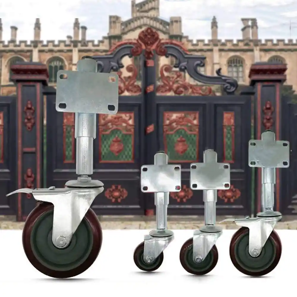 2 inch model Spring Loaded Gate Door Jockey Wheel Swivel Castor roller ...