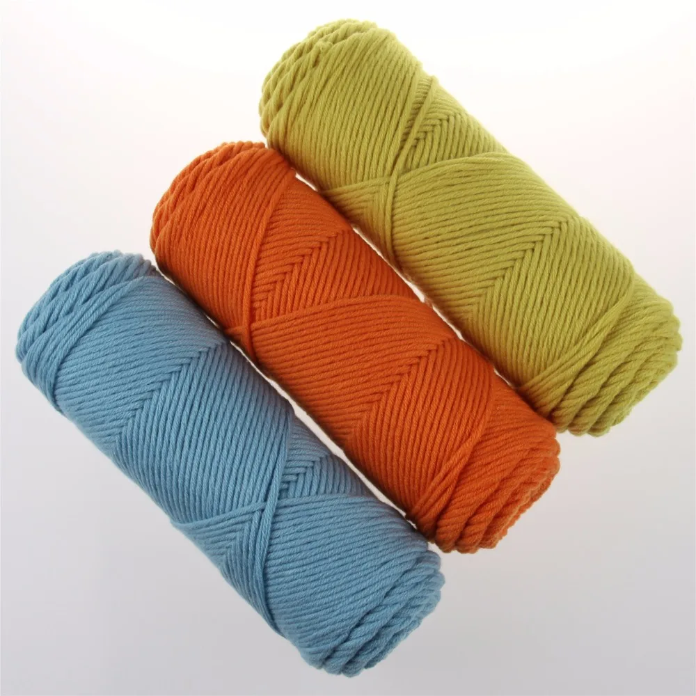 Cynthia 10pcs 1000g Natural milk cotton thick yarn for knitting crochet ...