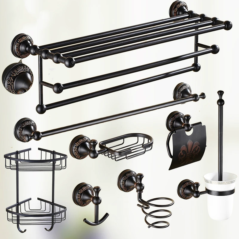 New Antique Crown Base Black Bathroom Products Bathroom Hardware sets ... New Antique Crown Base Black Bathroom Products Bathroom Hardware sets ...