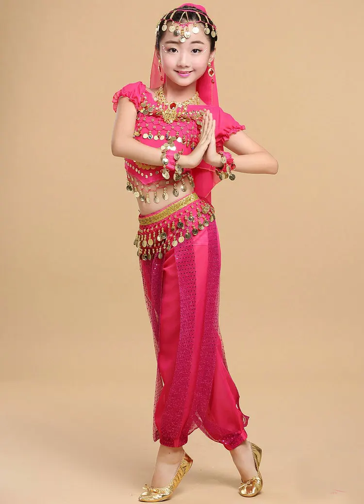 Girls Belly Dancing Costume Set Kids Indian Dance Costumes For Girls ...