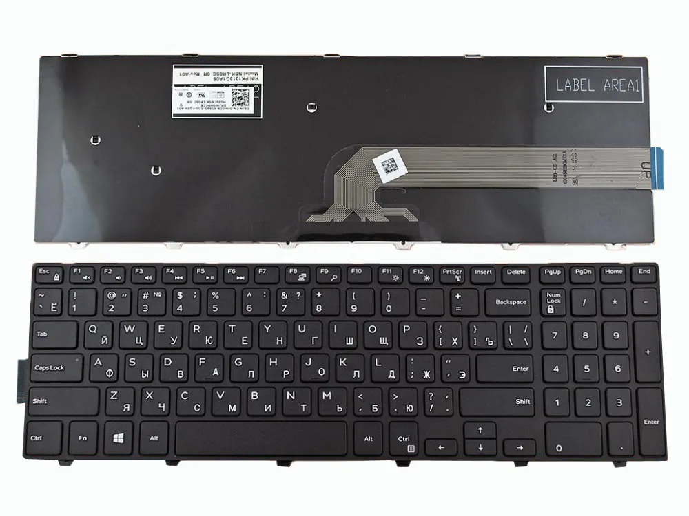 New RU Teclado Russo Para Dell Inspiron 15 5000 Série 5547 5521 5542 ...