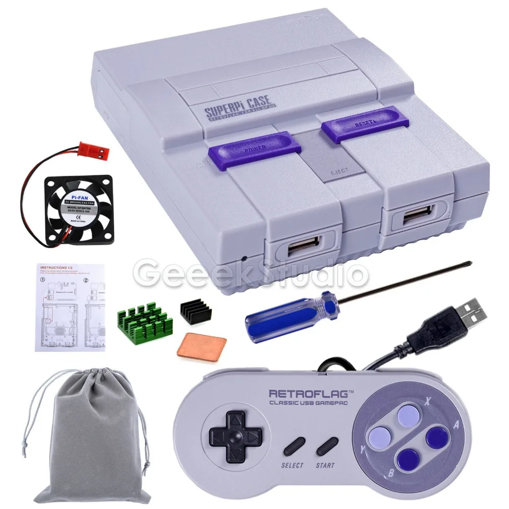 Original Retroflag SUPERPi CASE U NESPi Case with with Optional Controller Power Plug for ...