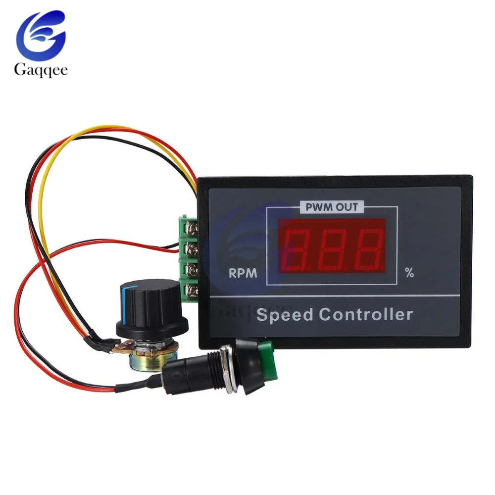 30A DC 6V-60V 12V 24V 48V PWM Motor Speed Controller Digital LED ...