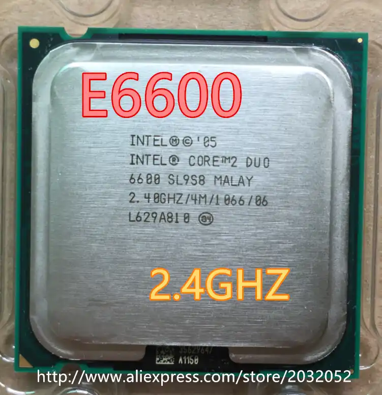 Original Intel Core 2 Duo E6600 Socket Lga 775 Cpu