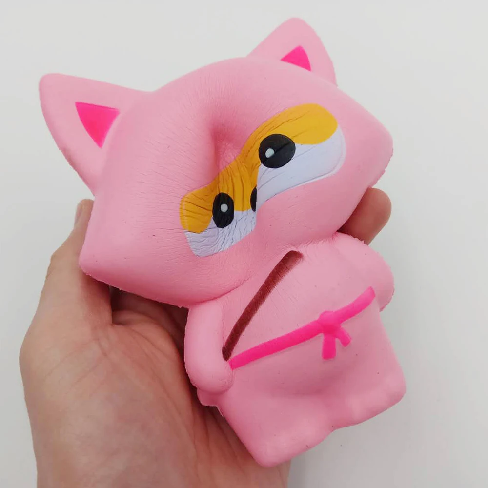 new-arrival-cute-pink-slow-rising-kawaii-Ninja-Fox-squishy-charm-toy ...