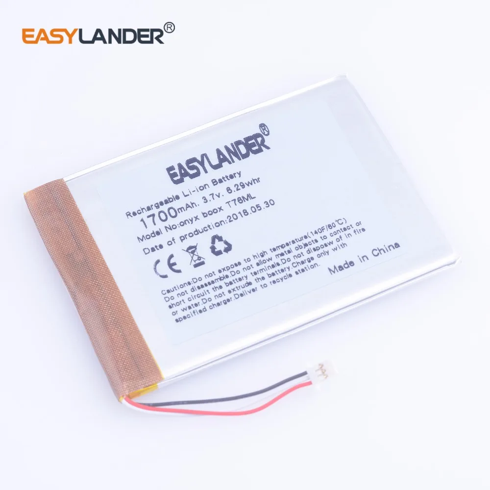 3.7v 1700mah Li-polymer Battery For E-book Onyx Boox Magellan3 T76ml ...