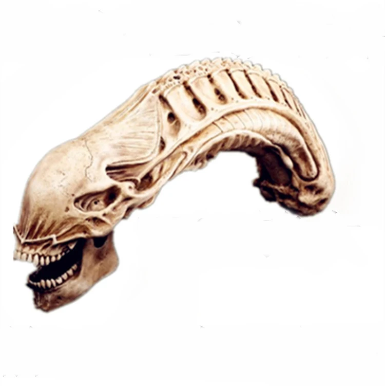 70cm Xenomorph Alien Skull Model Halloween Decoration Skeleton Model ...