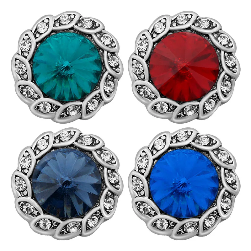 New-Fashion-Rhinestone-Rotating-style-metal-18mm-snap-buttons-6colors ...