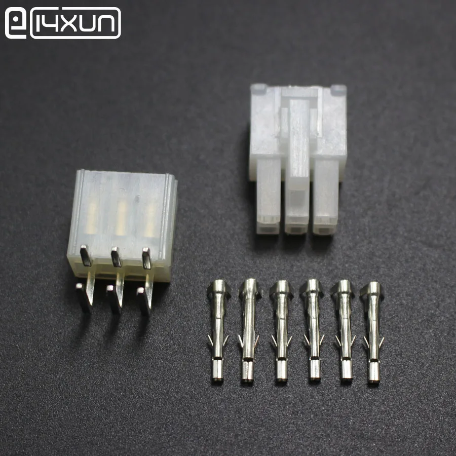 5sets 5557 5569 6P Bend Pin Wire Terminals Electrical Connector 4.2mm ...