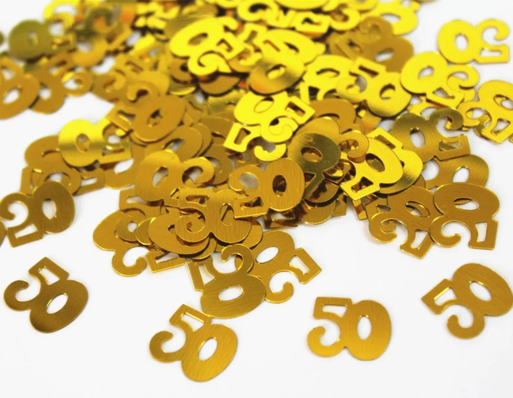 50g Adults Aged 50th Happy Birthday Gold Fifty Anniversary Party ...