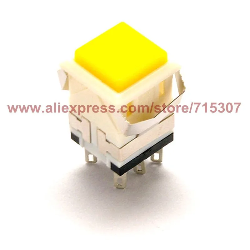 Phiscale 10pcs Push Button Switch Non-locking Kd2-24 Unilluminated Reset Button Yellow Dpdt ...