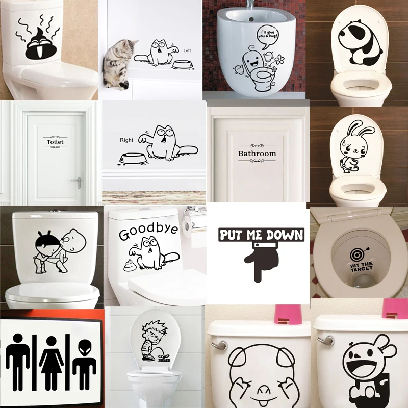 Adesivos-de-banheiro-imperme-vel-engra-ados-coelho-panda-porco-colocar ...