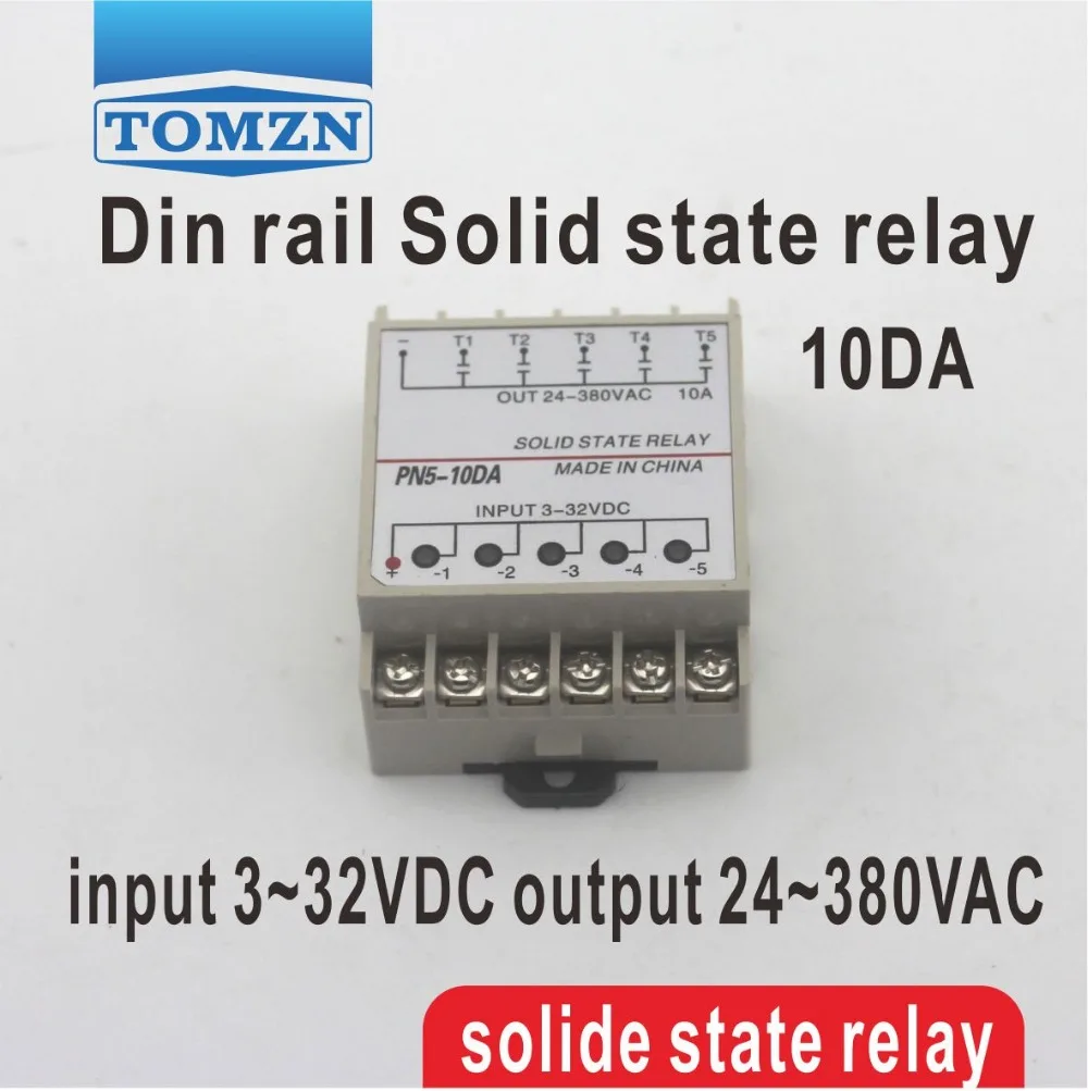 10DA 5 Channel Din rail SSR quintuplicate five input 3~32VDC output 24 ...