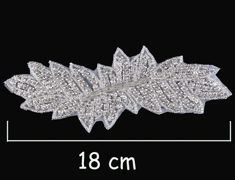 5pcs Lot Sew On Flower Crystal Diamond Rhinestone Appliques Patch Hot