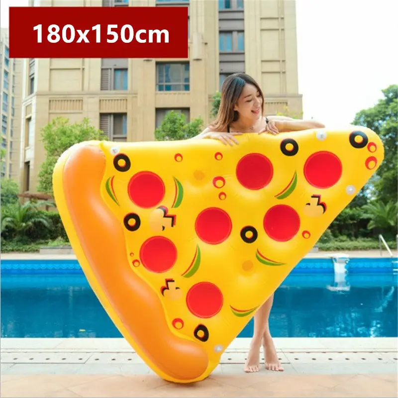 180*150cm Giant Inflatable Pizza Pool Float Ride On Swimming Ring Water ...