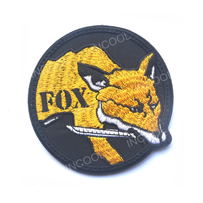 3D Embroidery Patch Fox US Army Tactical Military Morale Patches Hook ...