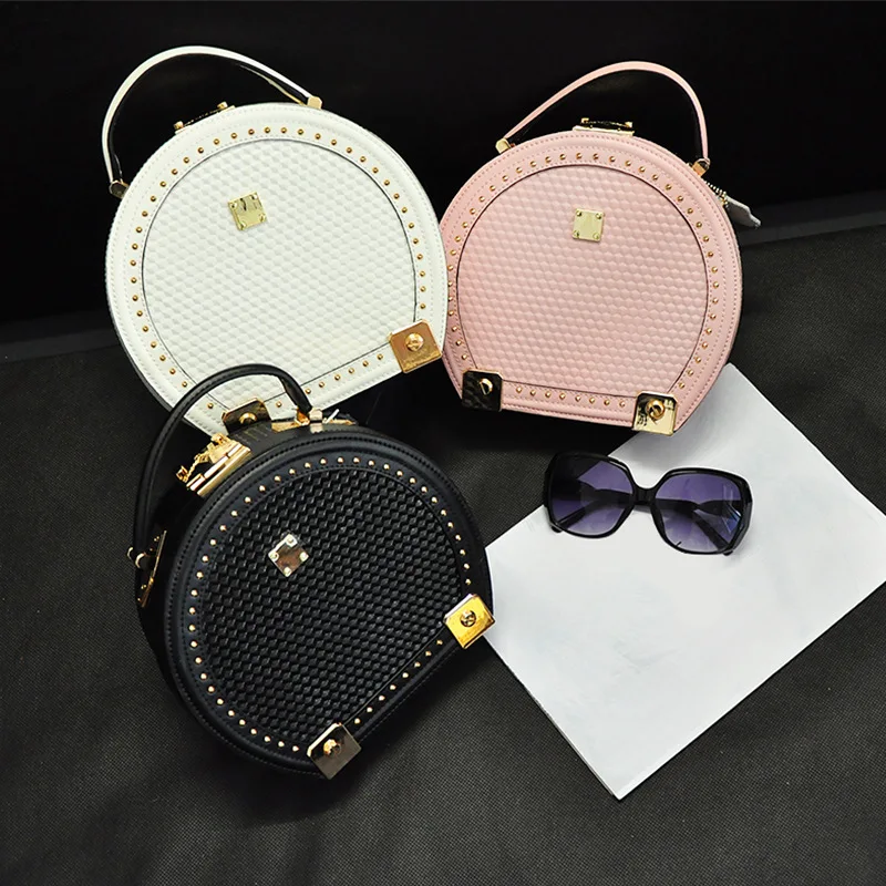 2017 summer new small box bag small fresh art leather handbag shoulder ...