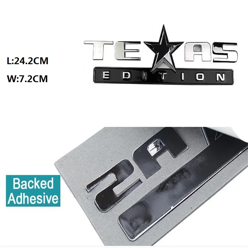 2x 3D Metal Silver Texas Edition Emblem Badge Sticker for Jeep ...
