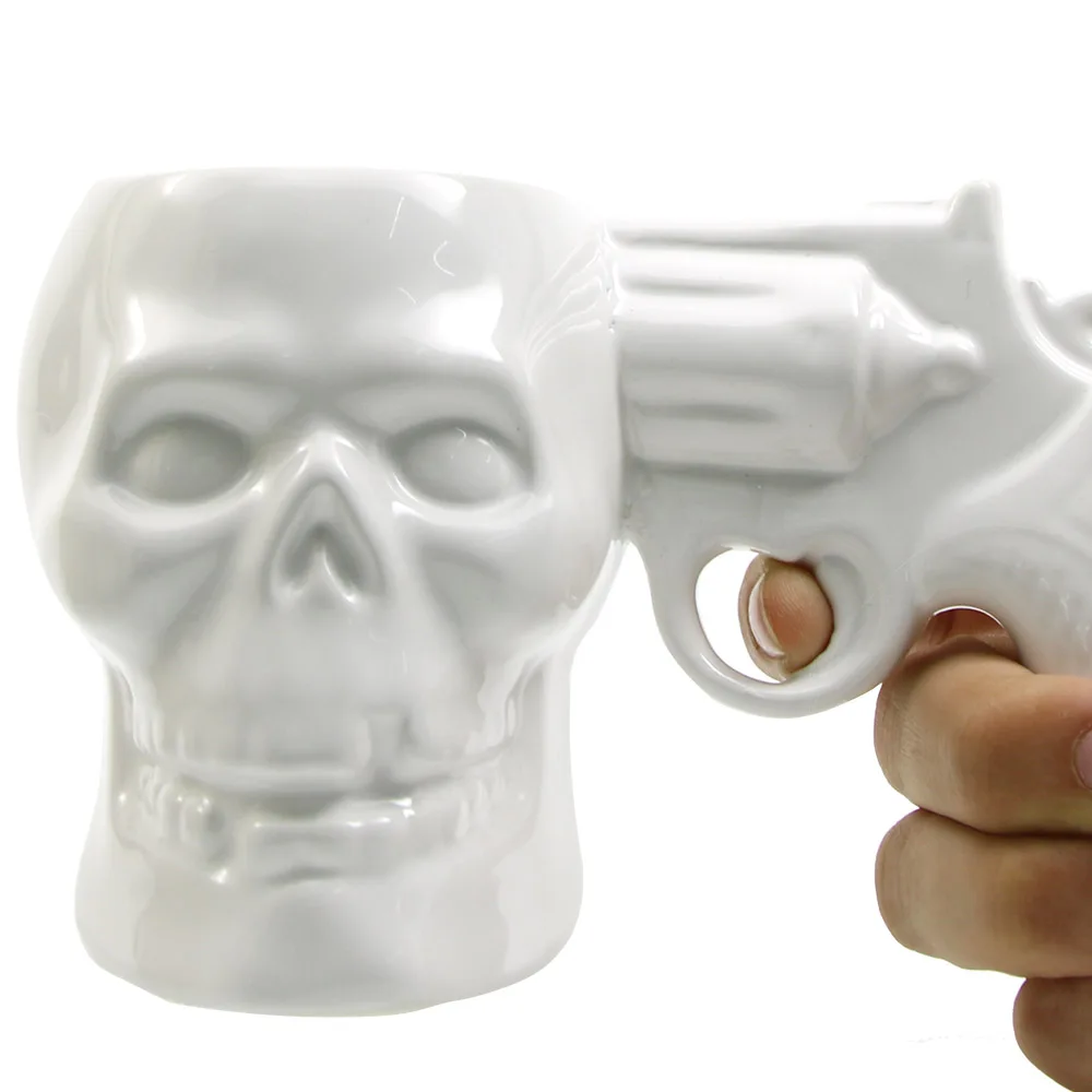 1Piece Skull Gun Mug Coffee Mug Ceramic Mug Novelty Home Office Milk ...