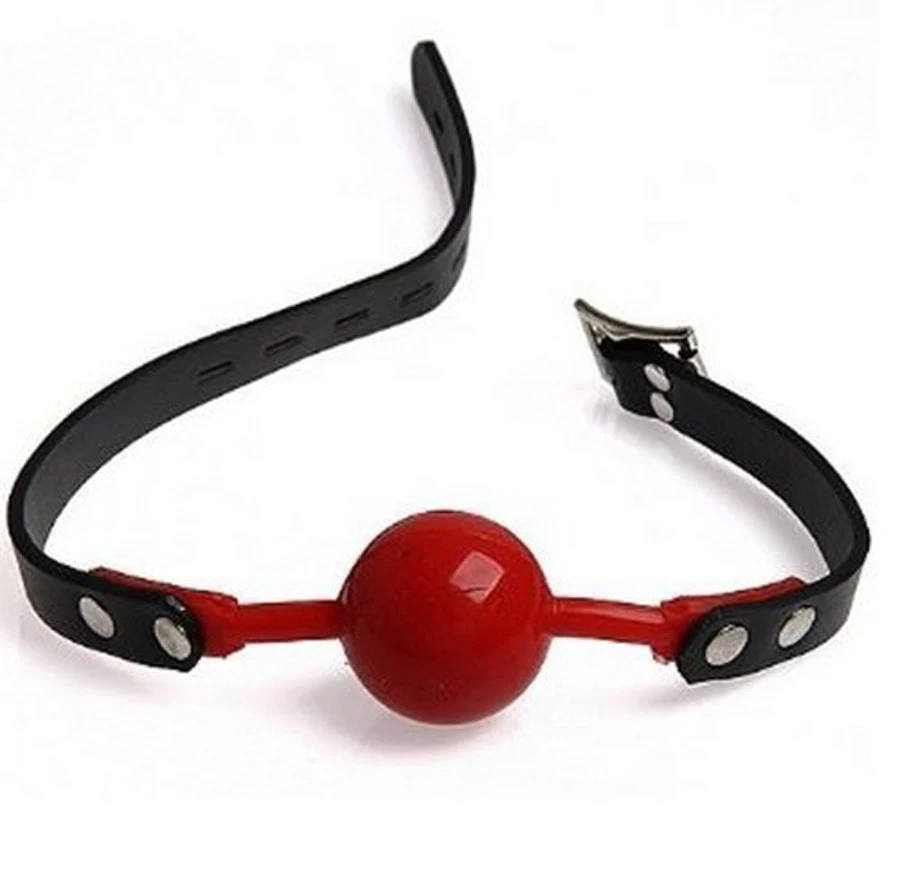 Silicone Ball Mouth Gag Harness Sex Leather Restraints Bondage Bdsm