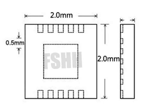 FSHH WSON8 QFN8 MLF8 DFN8 ic тесты разъем шаг = 0,5 мм Размер = 2 мм x 2 мм