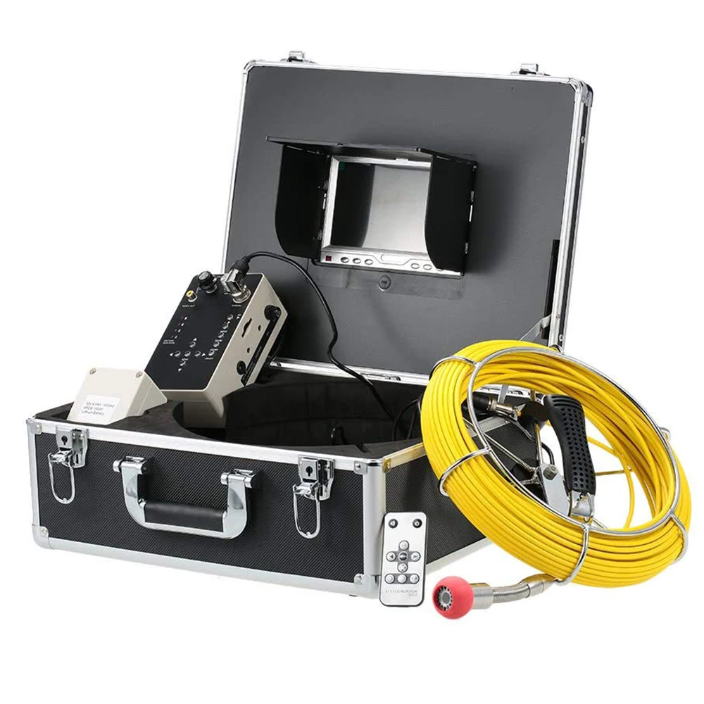7"TFT LCD Sony CCD 1000TVL 8IR 20Meters Pipeline Endoscope Camera Sewer ...