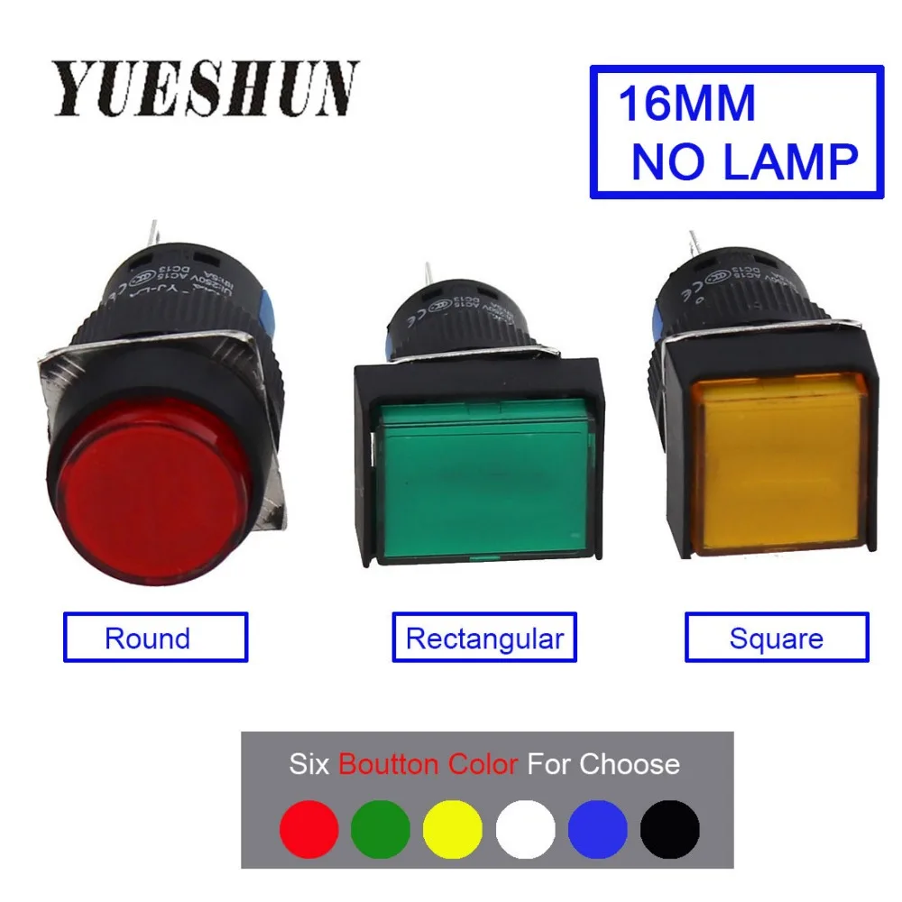 Aliexpress.com : Buy 1 PCS 16mm Plastic Push Button Switch round square ...